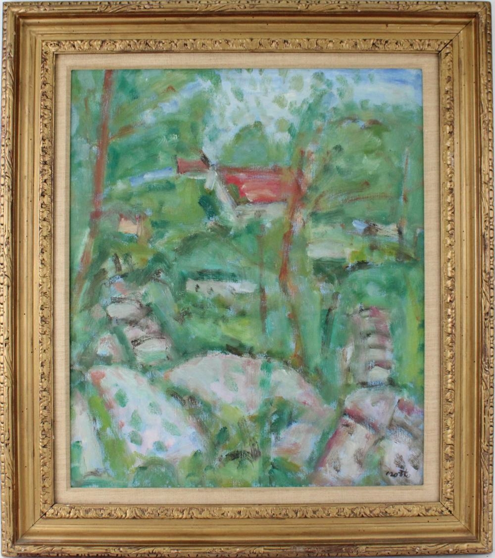 Paul Crotto | Modern Landscape with House | MutualArt