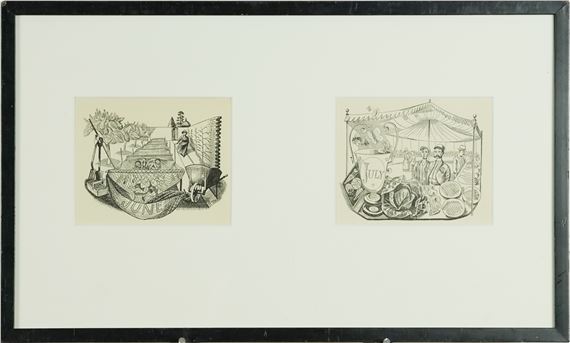 Edward Bawden | Edward Bawden - Two pencil drawing prints from ...