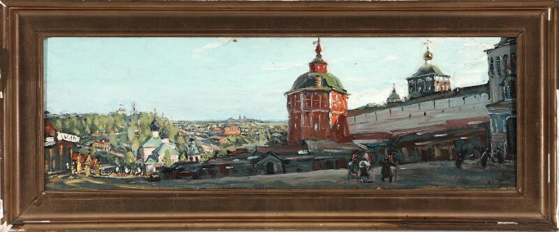 Mikhail Vasilievich Boskin | Street life at the Holy Trinity-St | MutualArt
