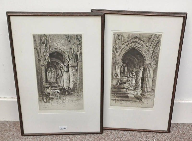 Albany E. Howarth | 2 framed etchings | MutualArt