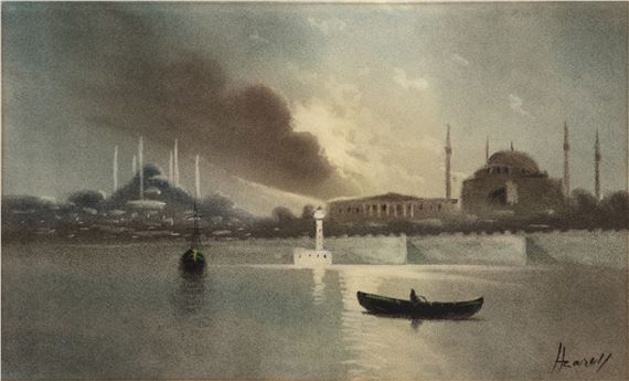 Onnik der Azarian | View of a mosque at dusk | MutualArt