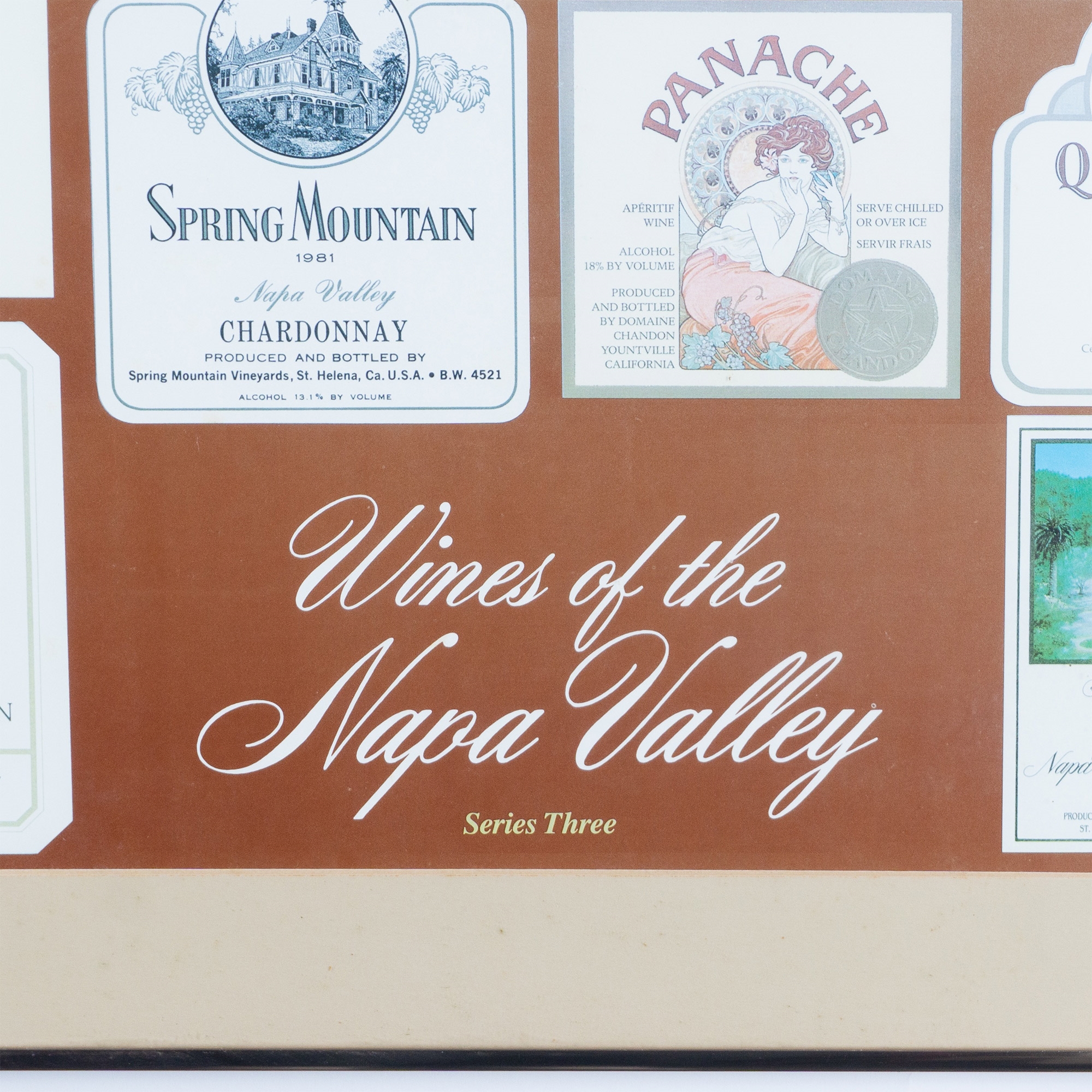 Beige | Wines of the Napa Valley Series Three Labels Framed Poster ...