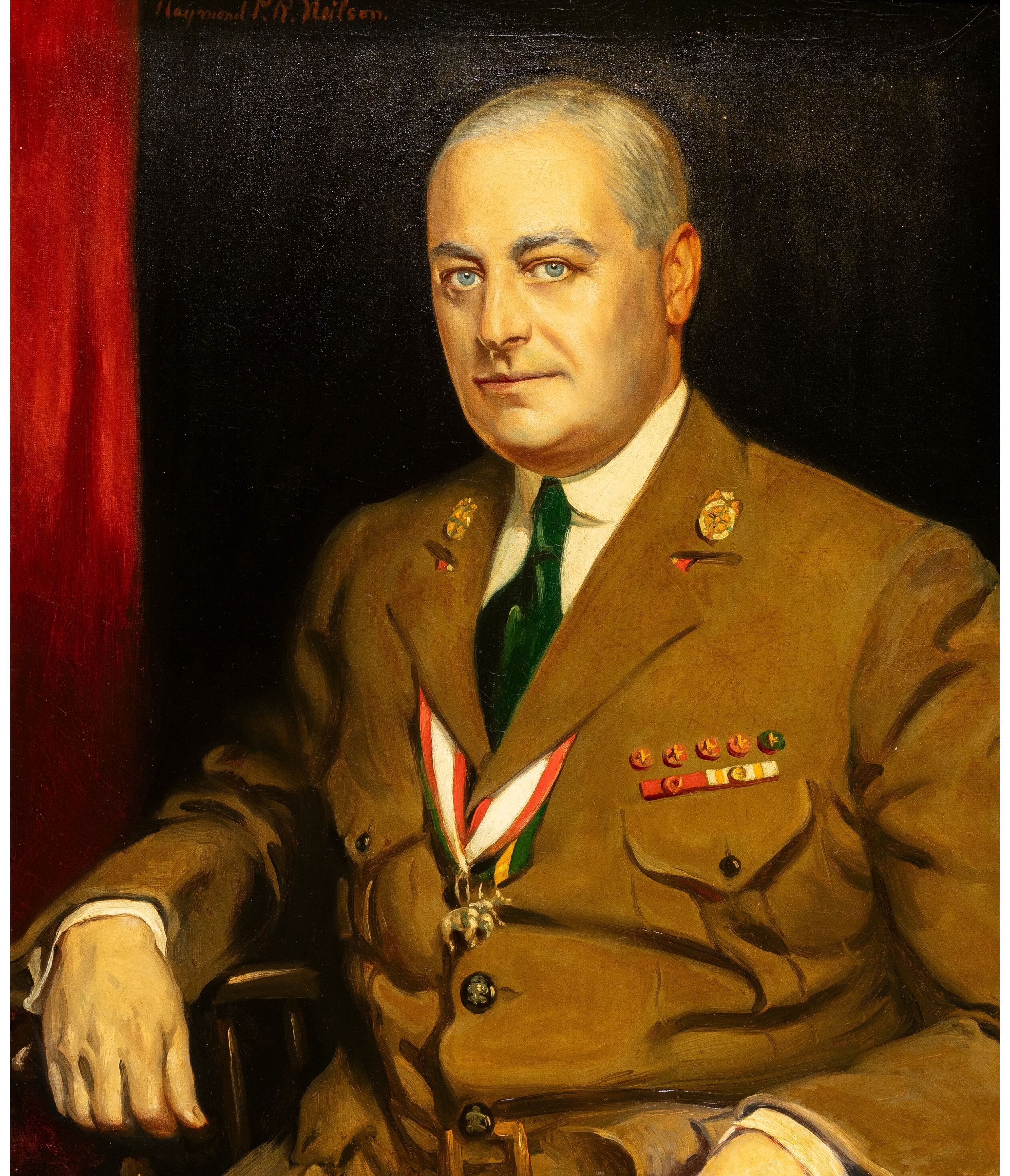 Raymond Perry Neilson | Portrait of BSA President Mortimer Schiff ...