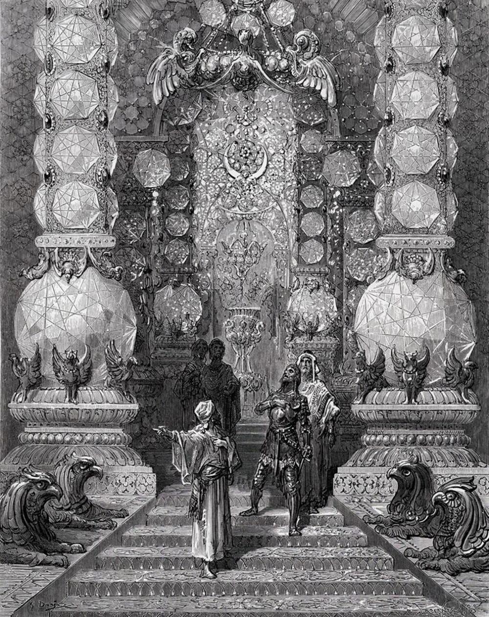 Gustave Doré | Astolfo Visits the Jewel-Filled Palace of the Emperor of ...