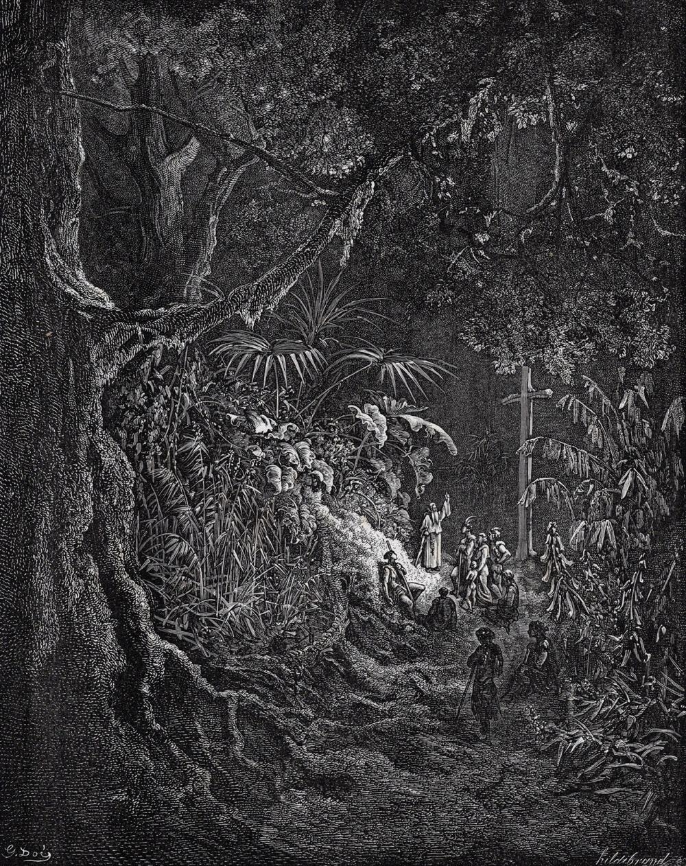 Gustave Doré | The Hermit Preaching in the Woods (from Atala) | MutualArt