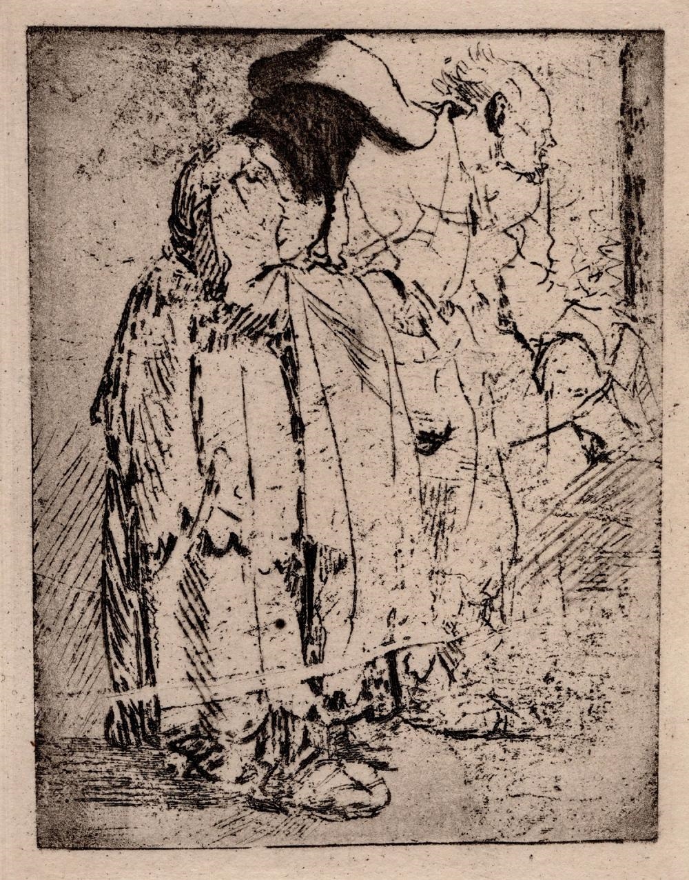 Rembrandt van Rijn | REMBRANDT 1800s Etching B183 Beggar Man & Beggar Woman Signed DURAND ...