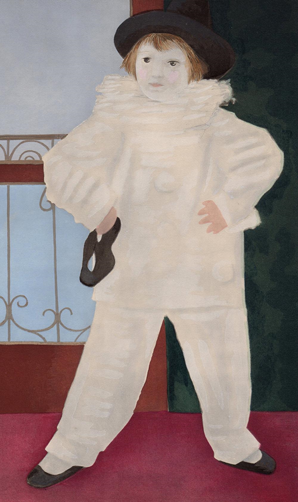 Pablo Picasso | Son of the artist masked before a balcony (Claude as ...