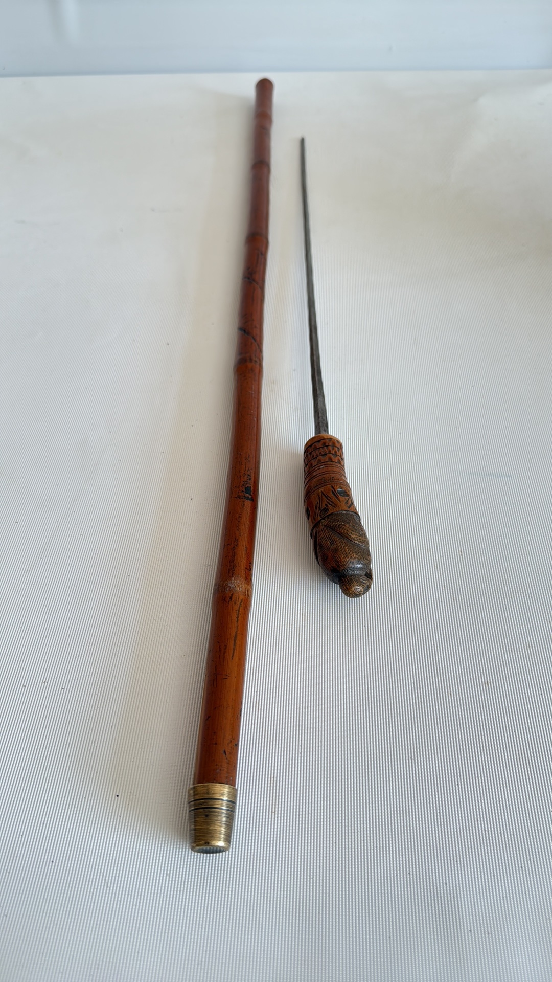 Stick | Antique sword stick - wooden cane with hidden steel blade ...