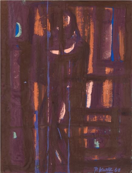 Pravoslav Kotik | U okna stojící, 1961 (1961) | MutualArt