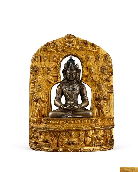 Tibetan School, 14th Century | A COPPER FIGURE OF AMITAYUS, 14 CENTURY ...