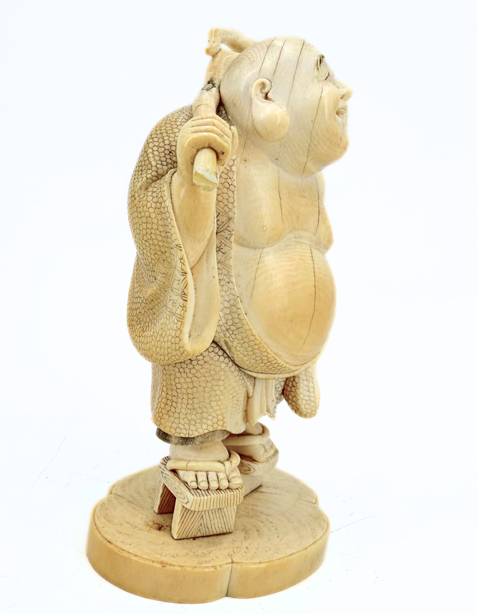 Chinese School, 20th Century | Carved Hotei Buddha Sculpture | MutualArt