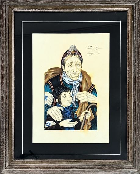 Arthur Szyk | Grandmother and Grandson (1940) | MutualArt