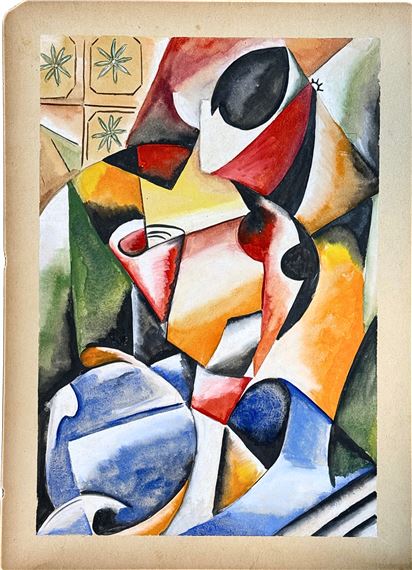 Ljubov Popova | Cubist Composition with a Glass | MutualArt