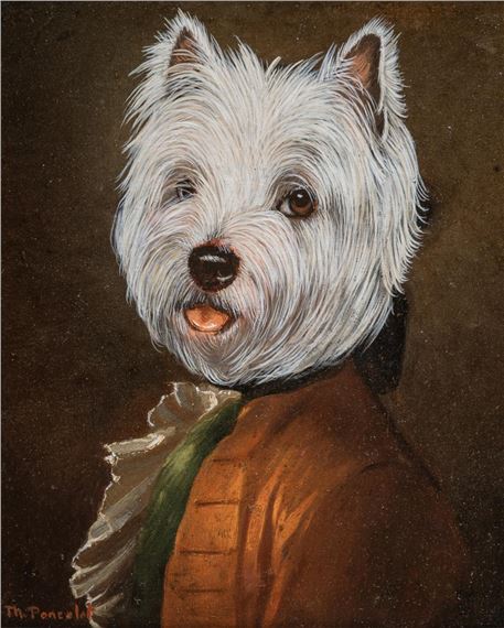 Thierry Poncelet | portrait of a Maltese dog (1946) | MutualArt