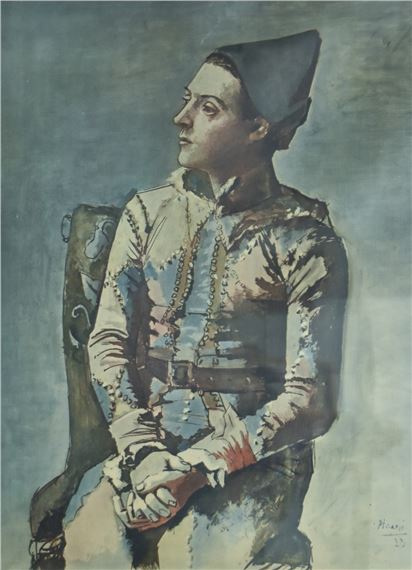 Pablo Picasso | Seated Harlequin 1923 (1923) | MutualArt