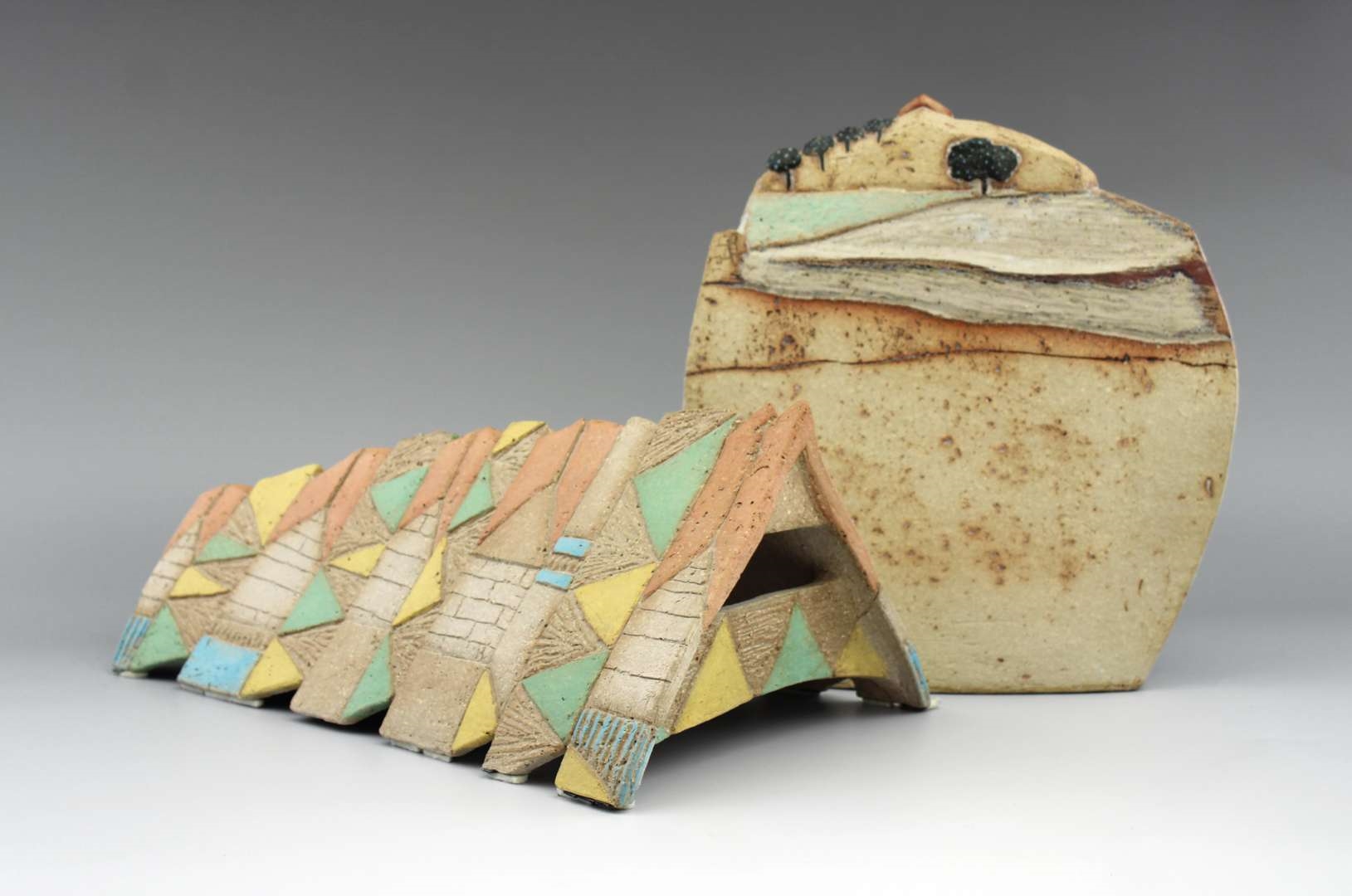 Johnny Rolf | two large ceramic sculptures | MutualArt