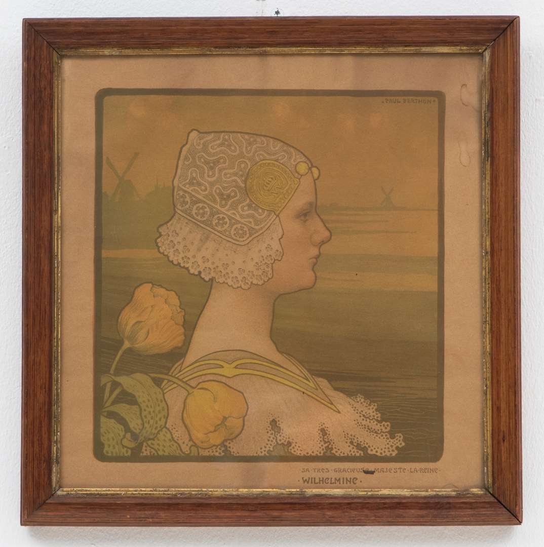 Paul Louis Joseph Berthon | Wilhelmina in Volendamse klederdracht ...