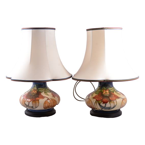 Nicola Slaney | Moorcroft Pottery, a pair of Anna Lily pattern table ...