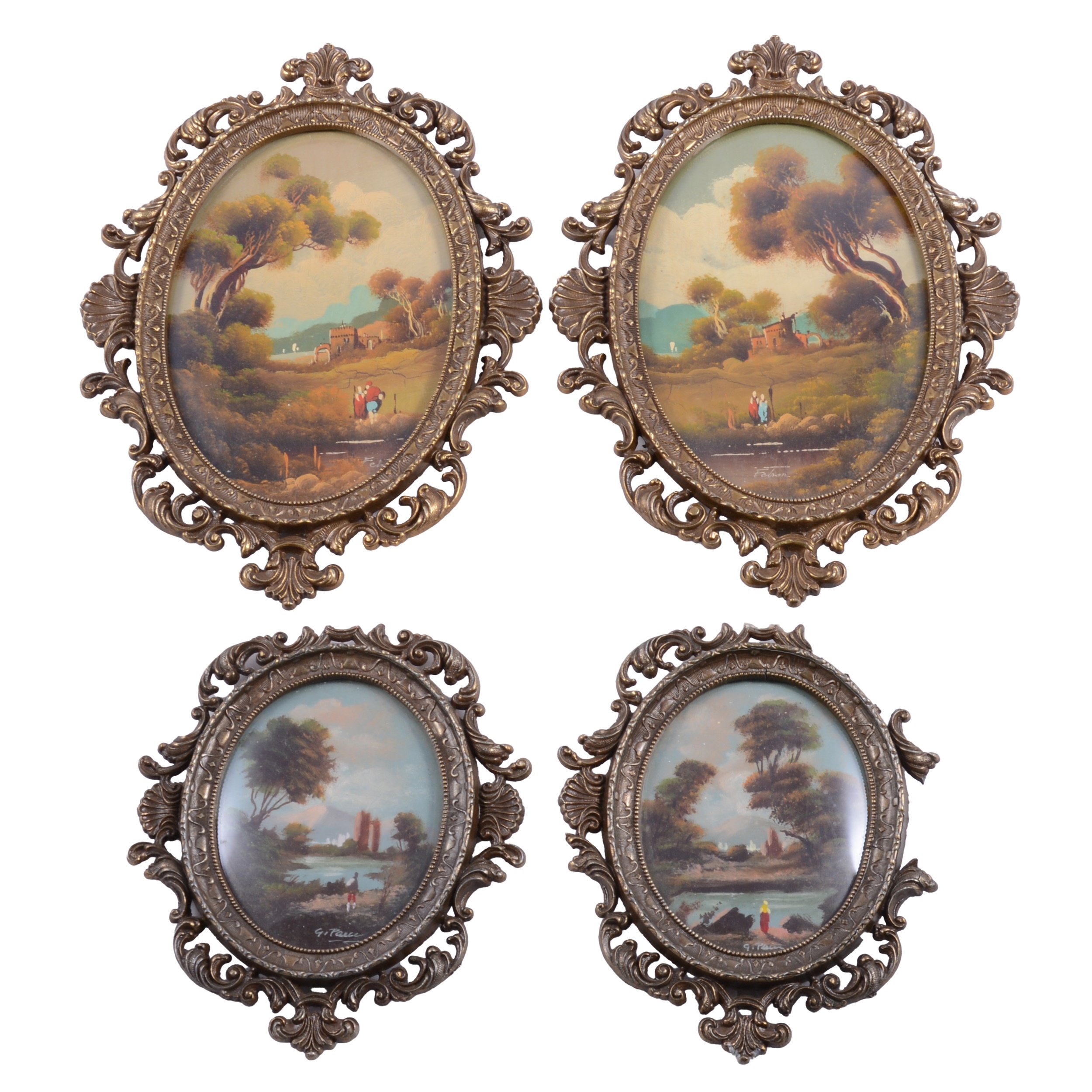 Italian School | Two pairs of Italian miniature paintings | MutualArt