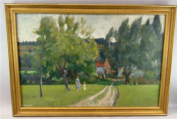 André Albert Tondu | Animated landscape of a mother and daughter ...