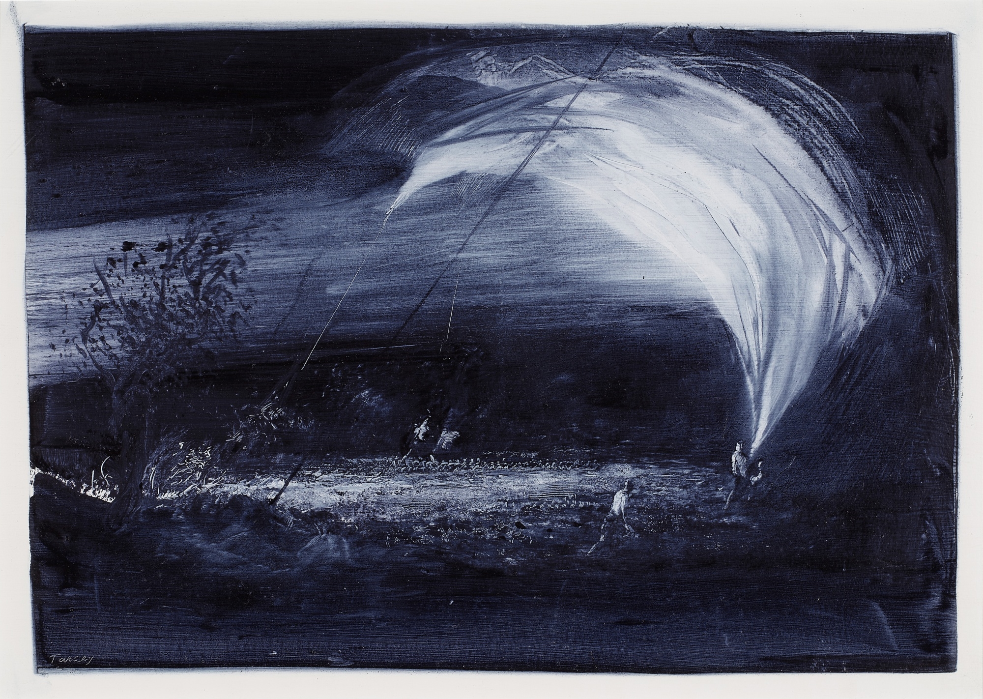Mark Tansey | Study for Interception (1982) | MutualArt