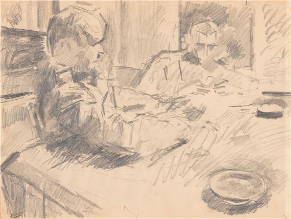 Mario Sironi | Figure in un interno (1917) | MutualArt