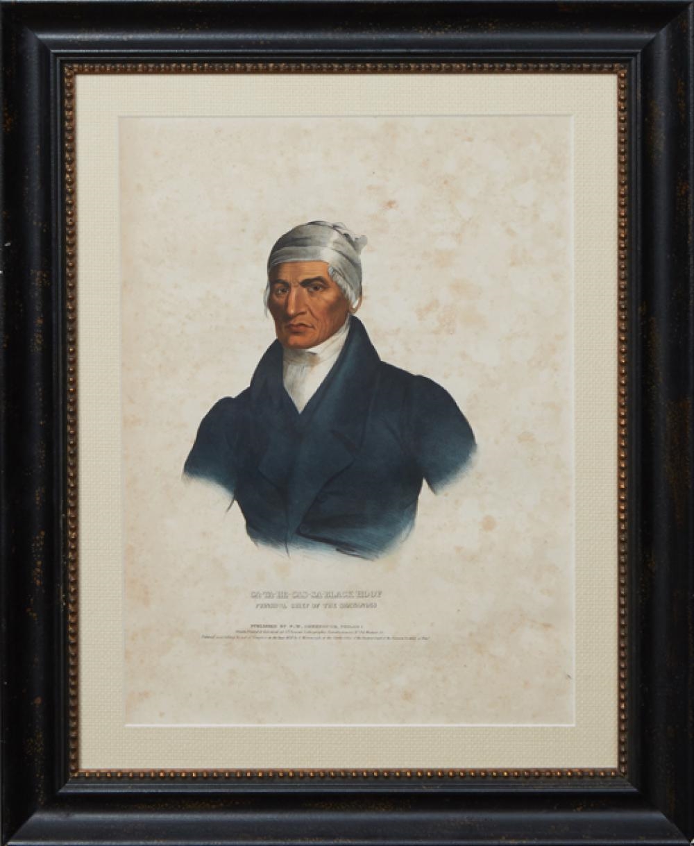 Thomas McKenney & James Hall | Two McKenney & Hall Indian Colored ...
