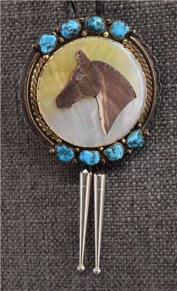 Jewelry | NAVAJO BOLO (TIM BEDAH AND BESSIE KEEDAH (1970) | MutualArt