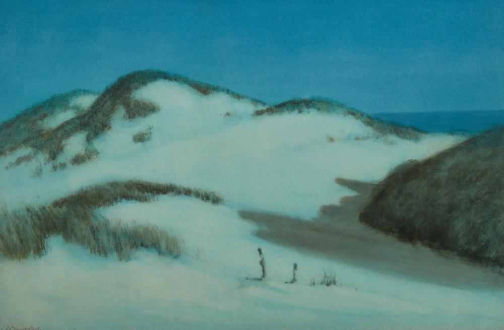 Albert Moulton Foweraker | Moonlight across the dunes | MutualArt