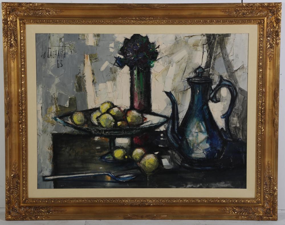 Régis de Bouvier de Cachard | Still life with teapot and violets (1963 ...