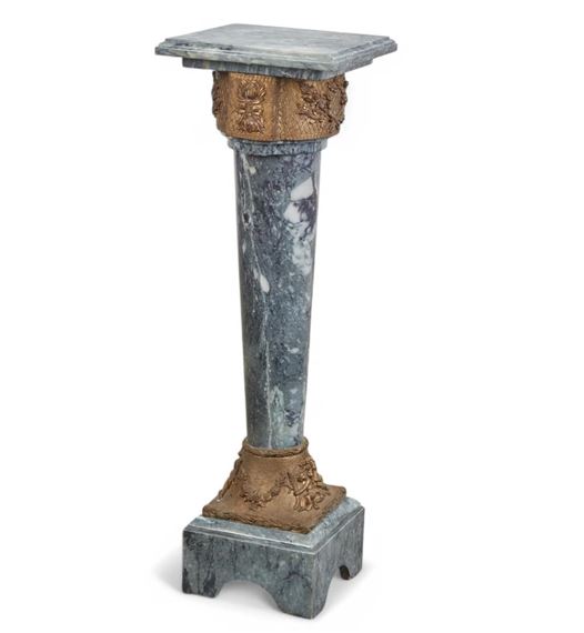 Rubbing | A Neoclassical style gilt metal mounted marble pedestal (20th ...
