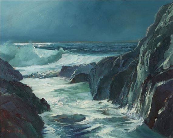 Vernon Nye | Seascape nocturn | MutualArt