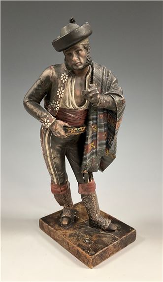 José Cubero Gabardón | Figure, as a standing Gaucho or Bandit, with ...