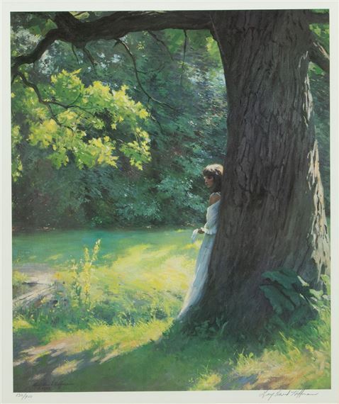 Gary David Hoffmann | Young Woman in a Forested Landscape (1980s ...