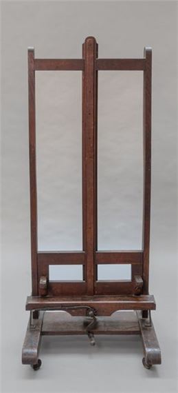 CRANK | Handsome oak workshop easel with crank handle (19th Century ...