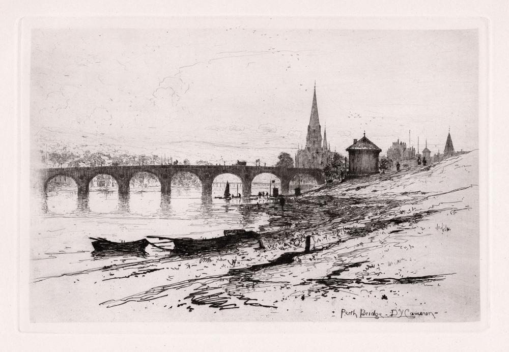 David Young Cameron | Sir David Young Cameron Perth Bridge etching ...