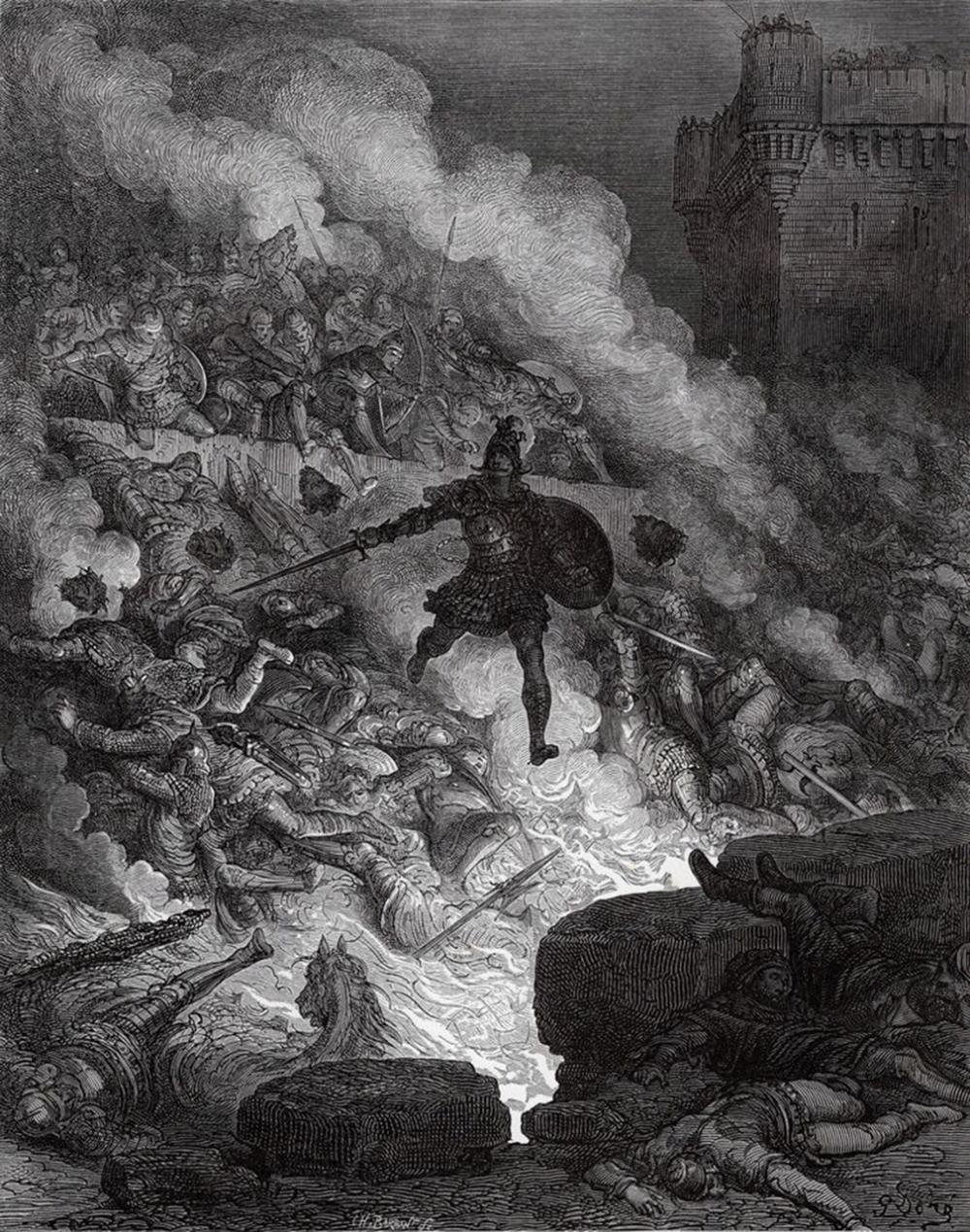 Gustave Doré | FRAMED 1800s Gustave DORE Woodcut Orlando Furioso the ...