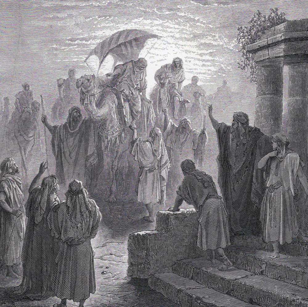 Gustave Doré | SIGNED 1800s Gustave DORE Biblical Woodcut ISAAC ...
