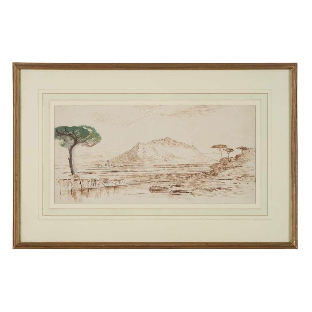 Edward Lear | MOUNTAINOUS LANDSCAPE WITH CEDAR | MutualArt