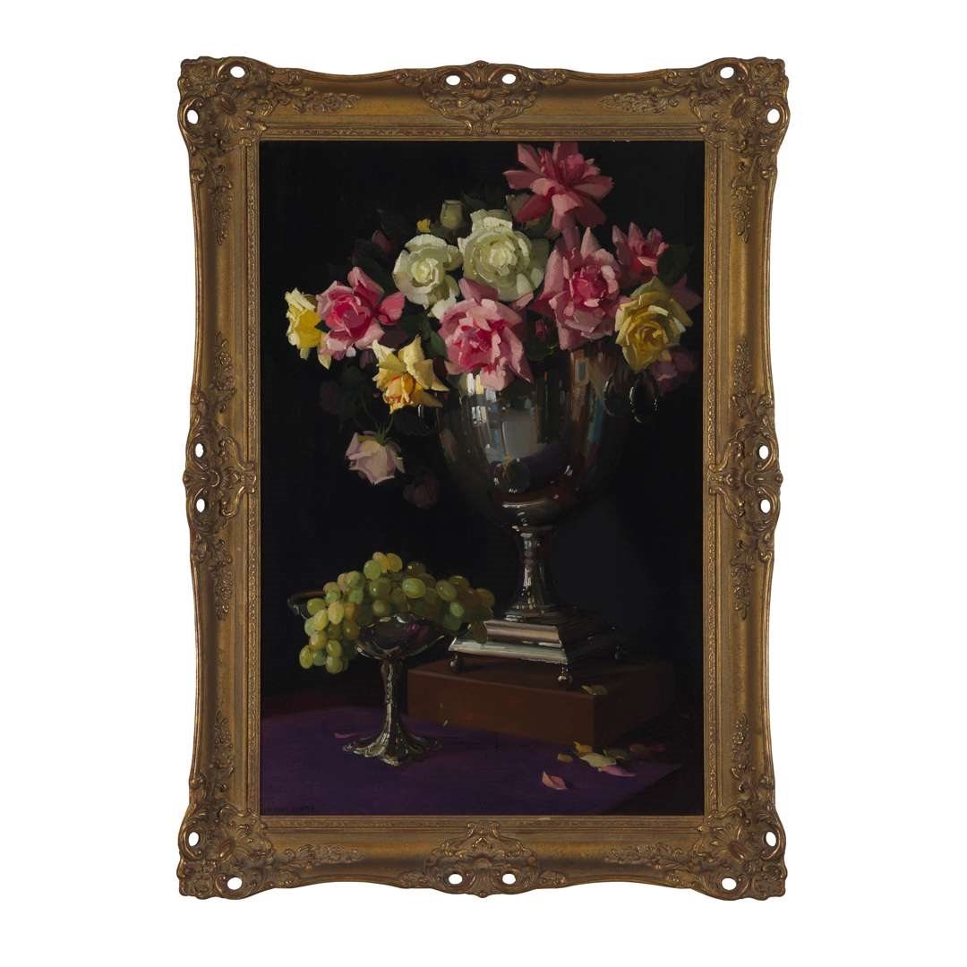 Herbert Davis Richter | PINK AND YELLOW ROSES | MutualArt