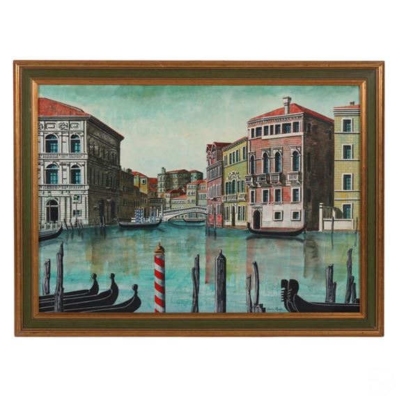 Tonino Caputo | Tonino Caputo 1933-2021 Venetian Canal Painting | MutualArt