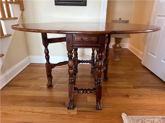 Theodore Alexander | Theodore Alexander Drop Leaf Table & Gate Leg Base ...