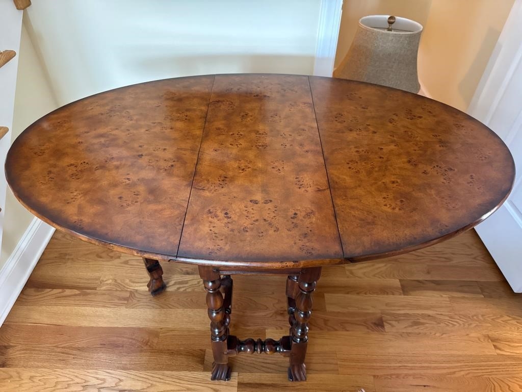 Theodore Alexander | Theodore Alexander Drop Leaf Table & Gate Leg Base ...