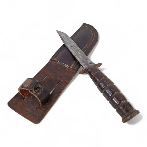 Blade | ANTIQUE WWII M3 FIXED BLADE FIGHTING TRENCH KNIFE WITH STACKED ...