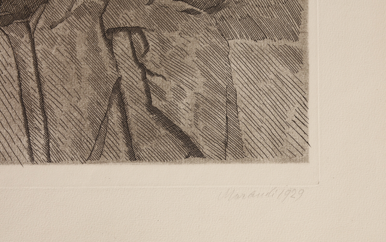 Giorgio Morandi | NATURA MORTA CON DUE OGGETTI E UN DRAPPO SU UN TAVOLO ...