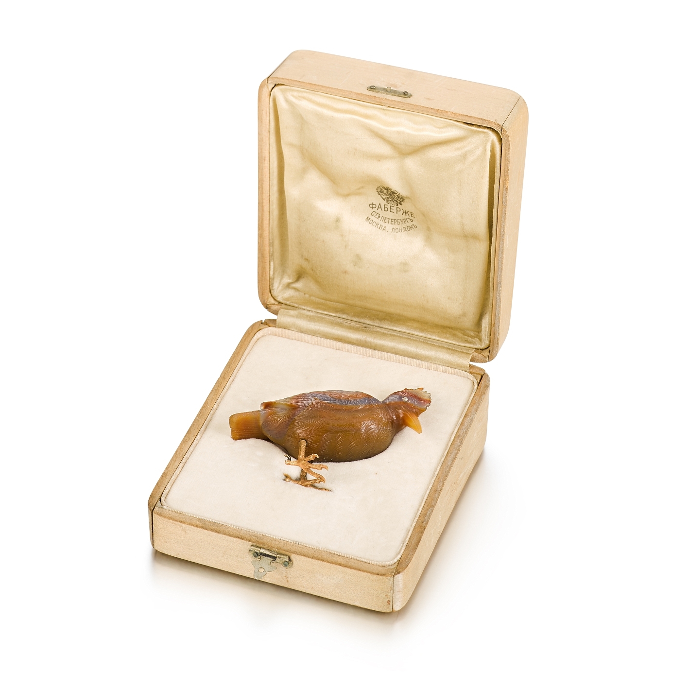 Holly Wood | A Rare Fabergé jewelled gold-mounted agate model of a ...