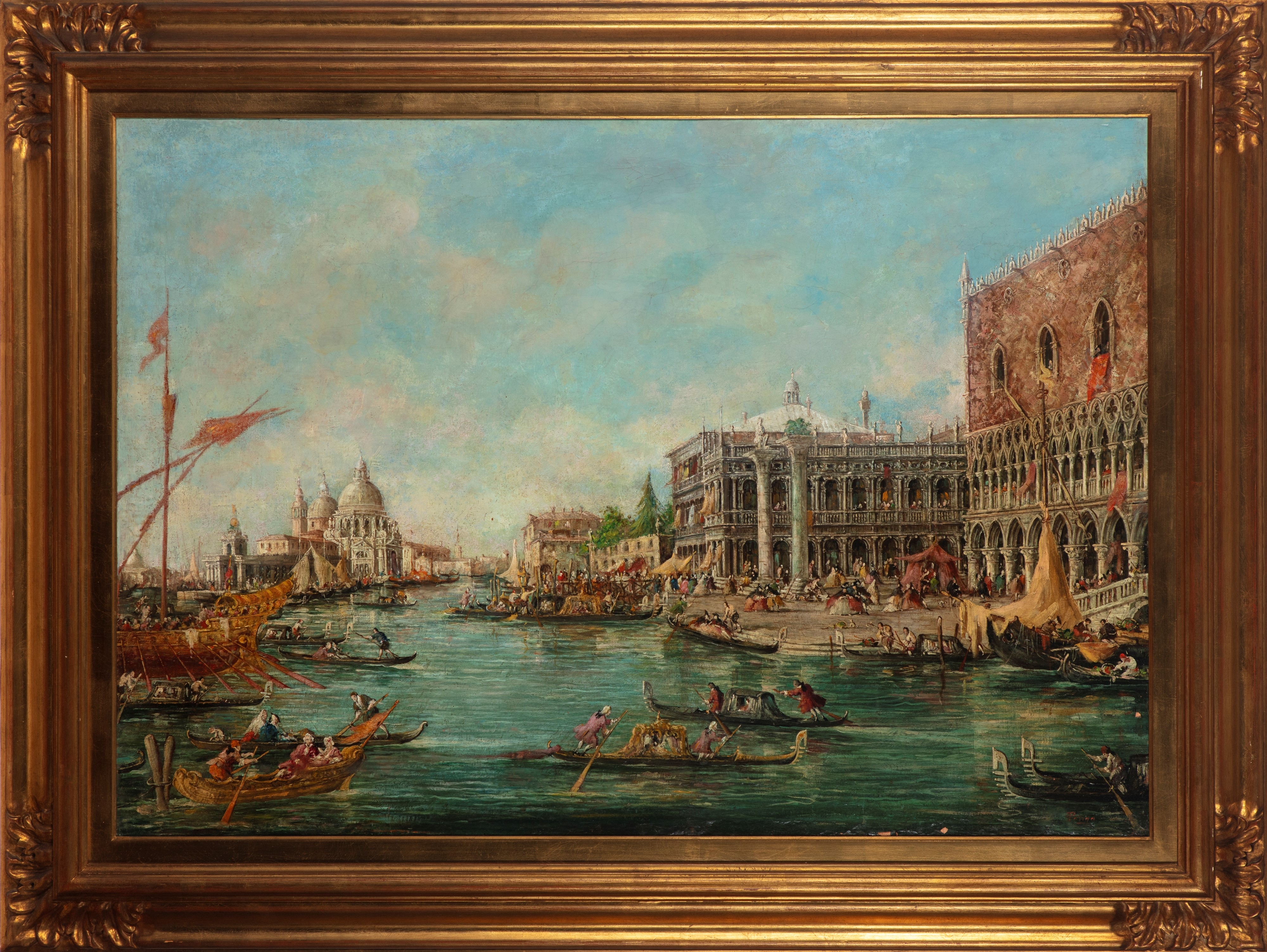 Giuseppe Ponga | Venice, the San Marco basin from the Riva degli ...