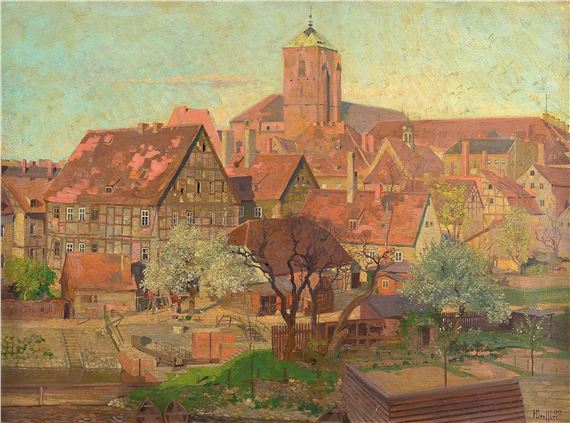Hans Dressler | view of Breslau (1915) | MutualArt