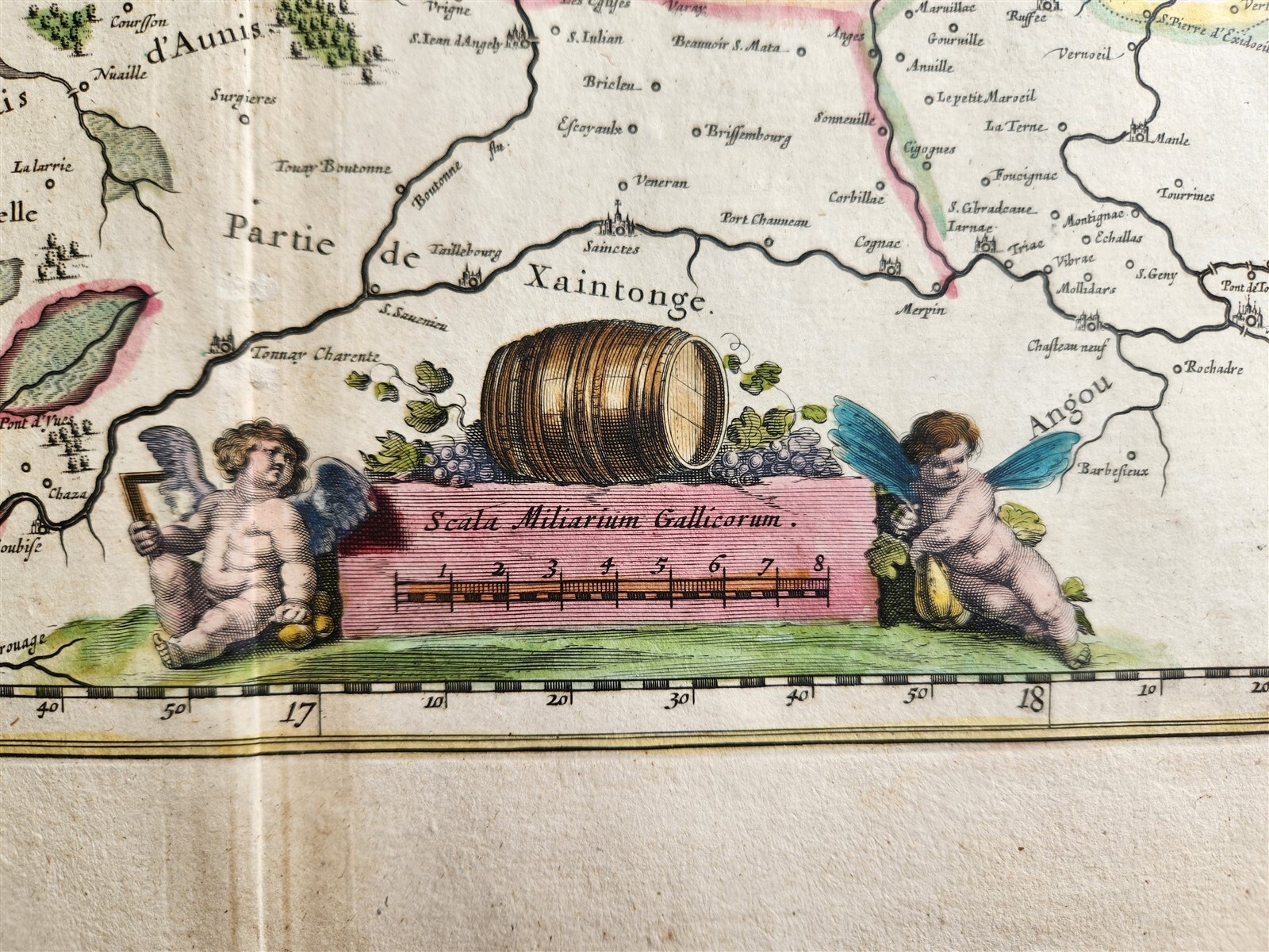 Willem Blaeu | 1640 MAP OF FRANCE PAIS DE POICTOV WILLEM BLAEU ANTIQUE AUTHENTIC HAND COLORED ...