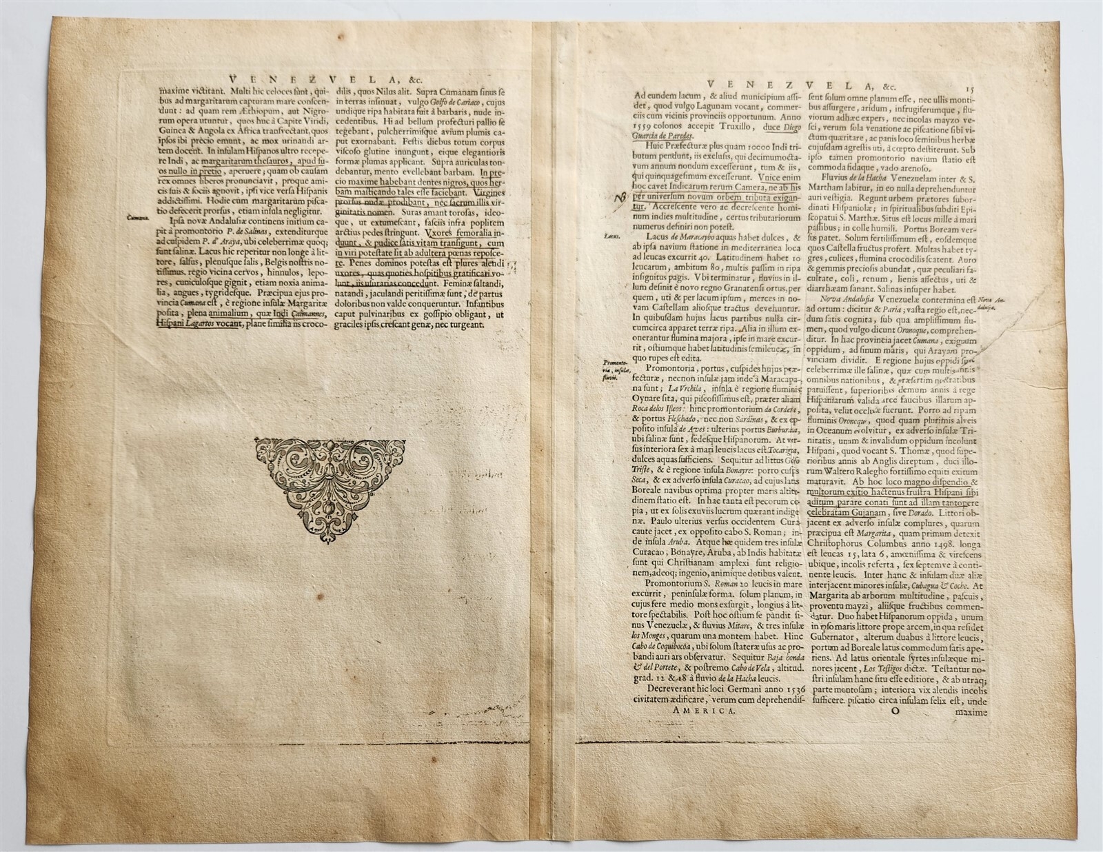 Willem Blaeu | 1640 MAP OF VENEZUELA BY WILLEM BLAEU ANTIQUE AUTHENTIC ...